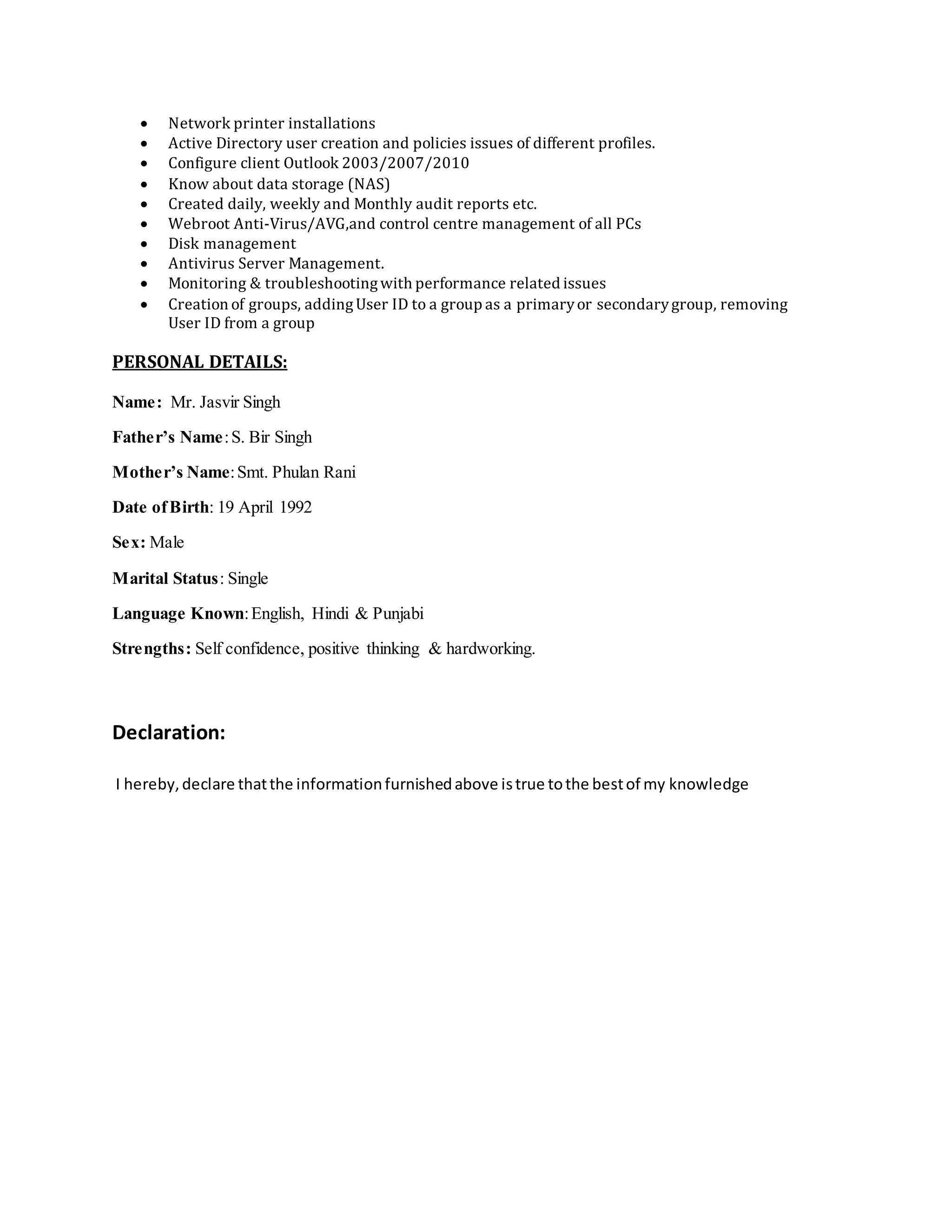 RESUME Jasvir new | DOCX