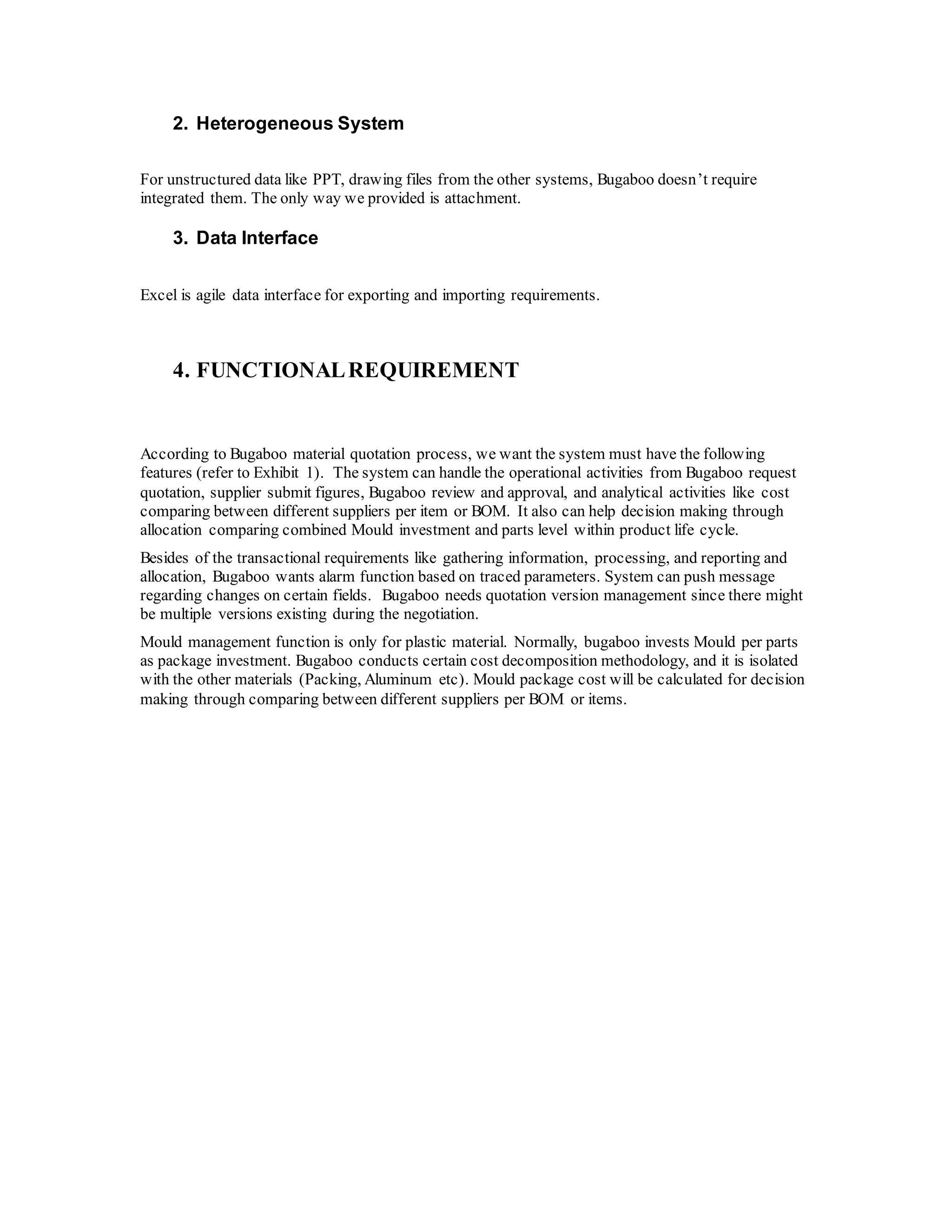 Material Quotation System Functional Requirements Document V6 | DOCX