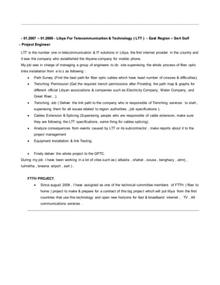 CV3 | DOCX | Telecommunications Industry | Industries