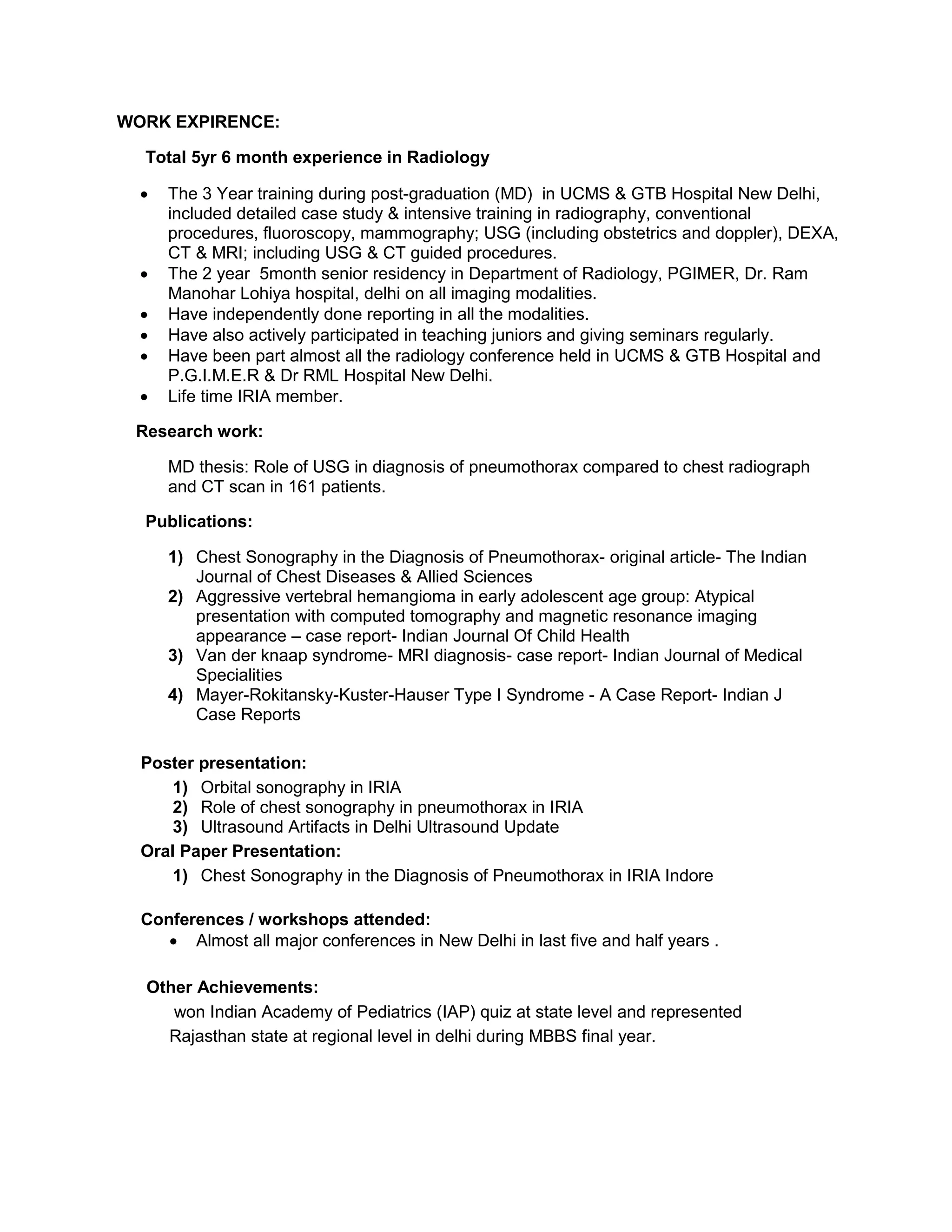 DR JITENDRA BALESA CV | PDF