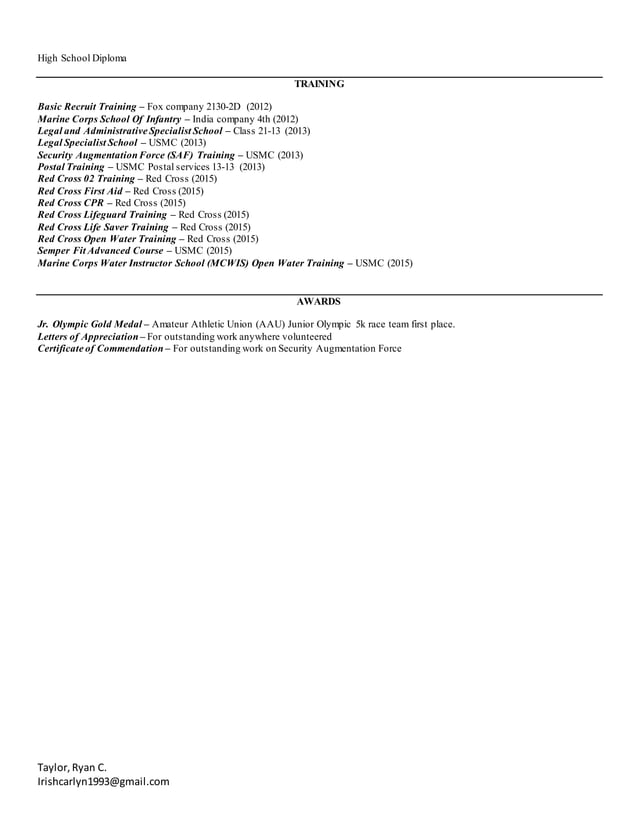 resume rough draft | DOCX | Track and Field | Sports