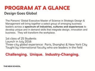 Presenting Parsons Global Executive Master_Apr2016 (1) | PDF