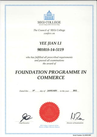 Foundation cert | PDF