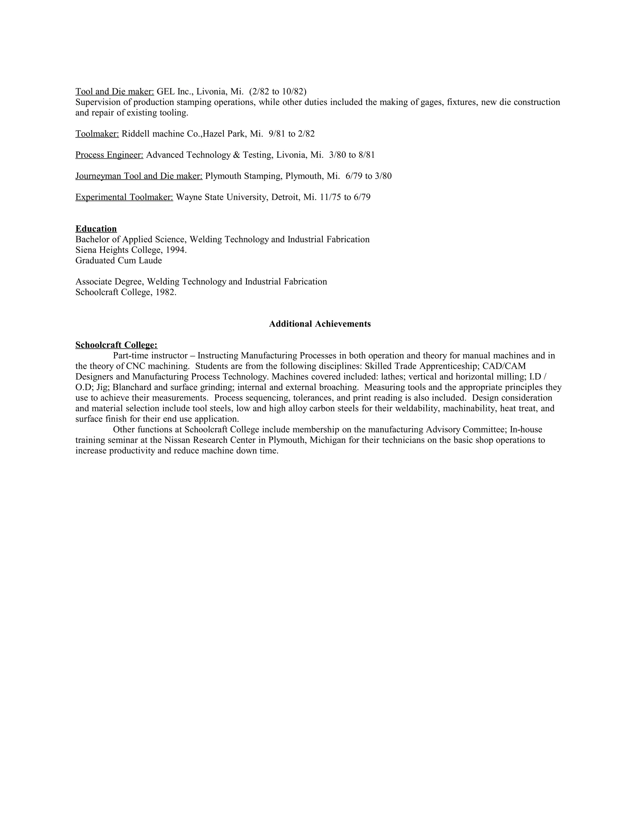 David Resume' | DOC