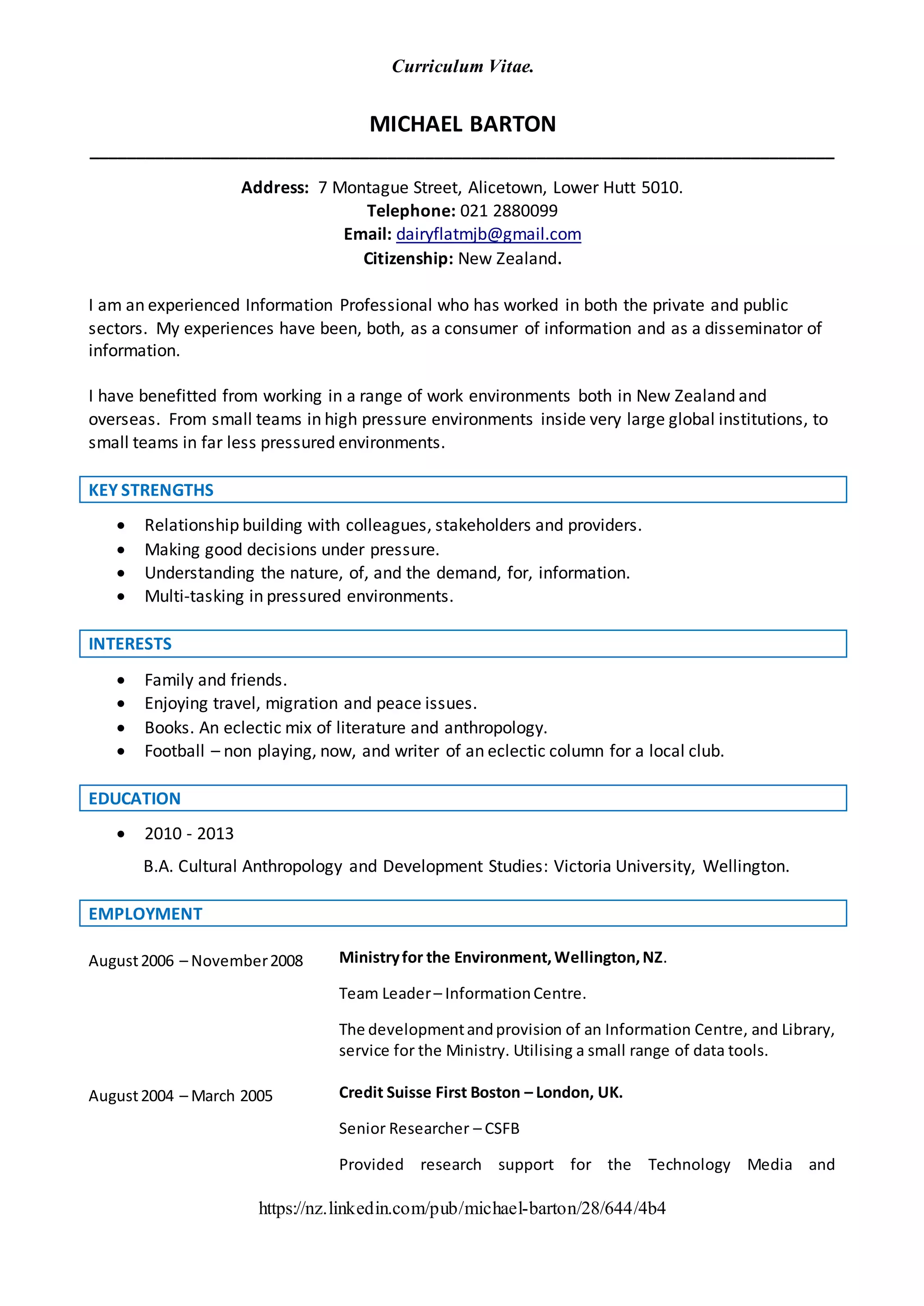 MICHAEL BARTON CV - 21-9 | DOCX