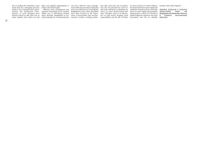 Water Predicament Bangladesh | PDF