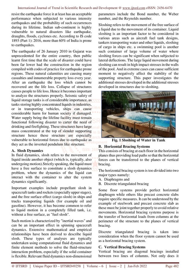 Comparative Analysis of Sloshing Impact on Rectangular Overhead Water ...