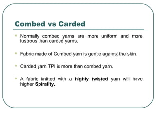 Yarn Quality part 1 | PPT