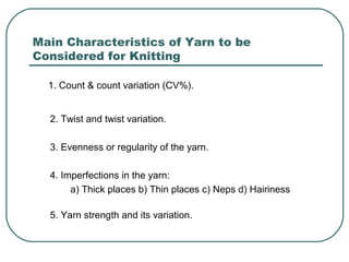 Yarn Quality part 1 | PPT