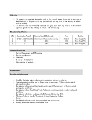 Resume official 2016 | PDF