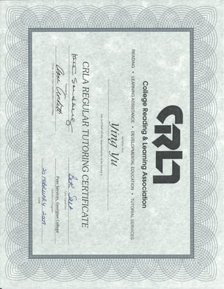 CRLA certificate | PDF