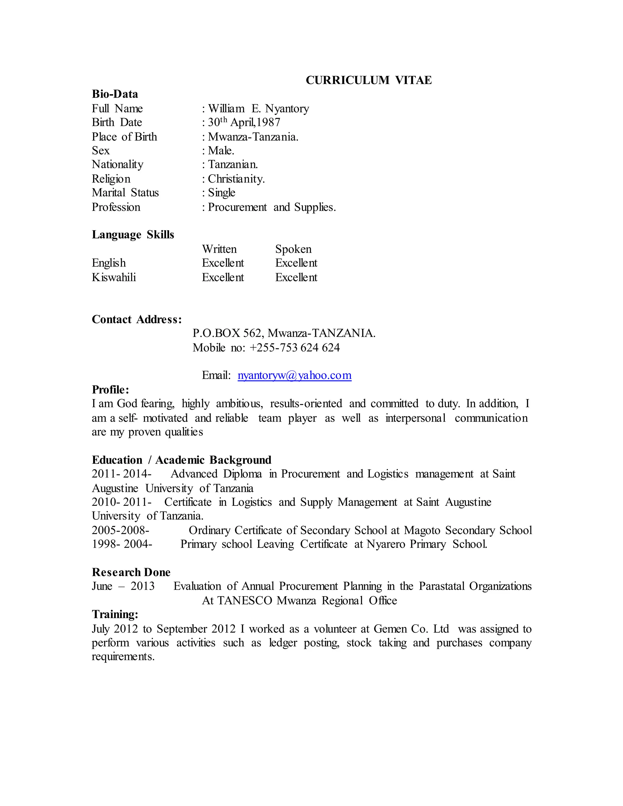 CURRICULUM VITAE | DOCX