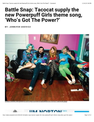 Tacocat supply the new Powerpuff Girls theme song, 'Who’s Got The Power ...