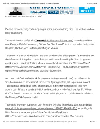 Tacocat supply the new Powerpuff Girls theme song, 'Who’s Got The Power ...