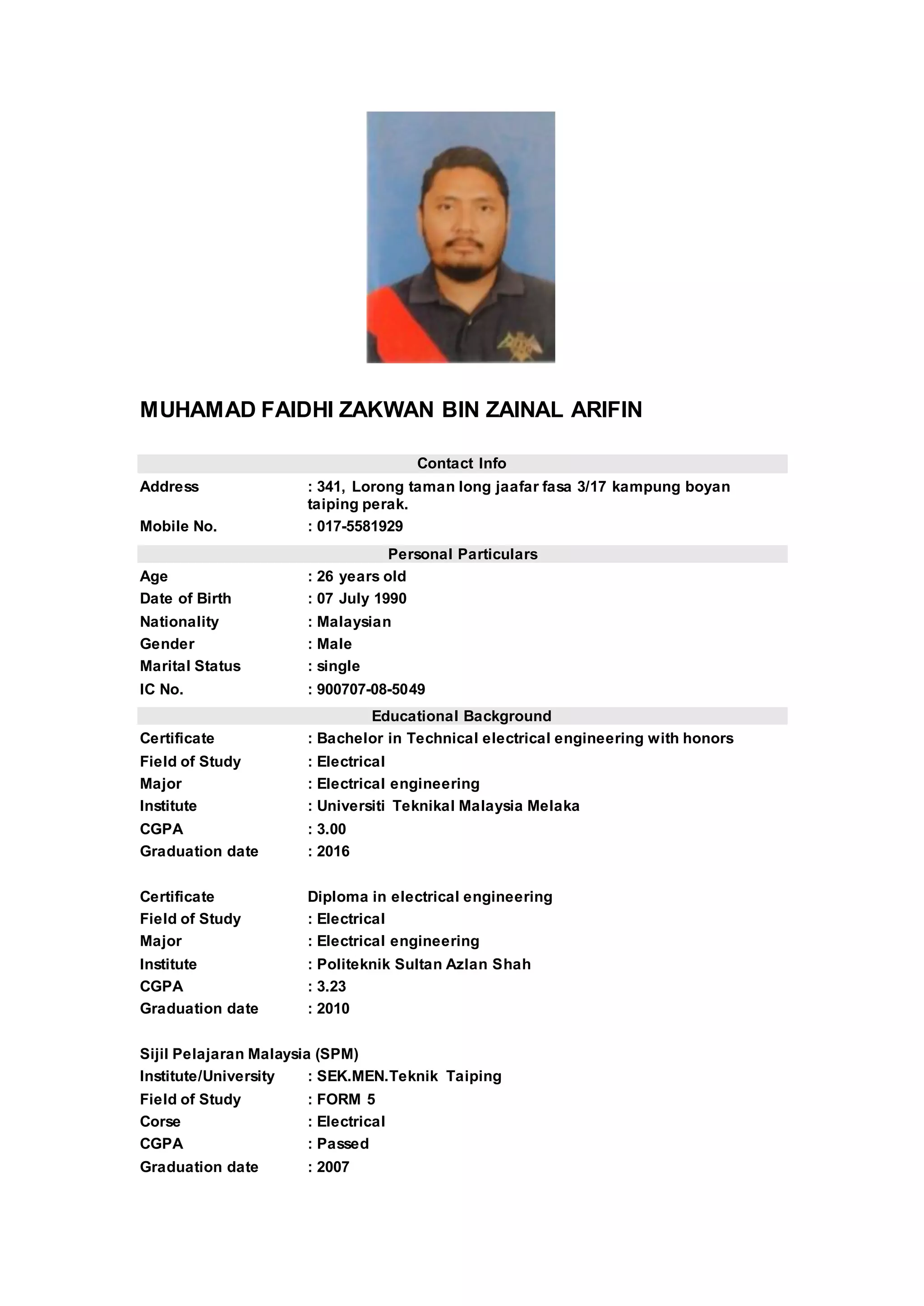 faidhi resume terbaru | PDF