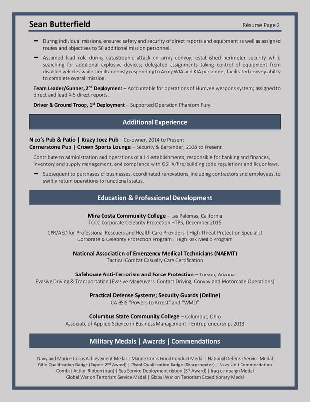 Sean Butterfield Resume | PDF