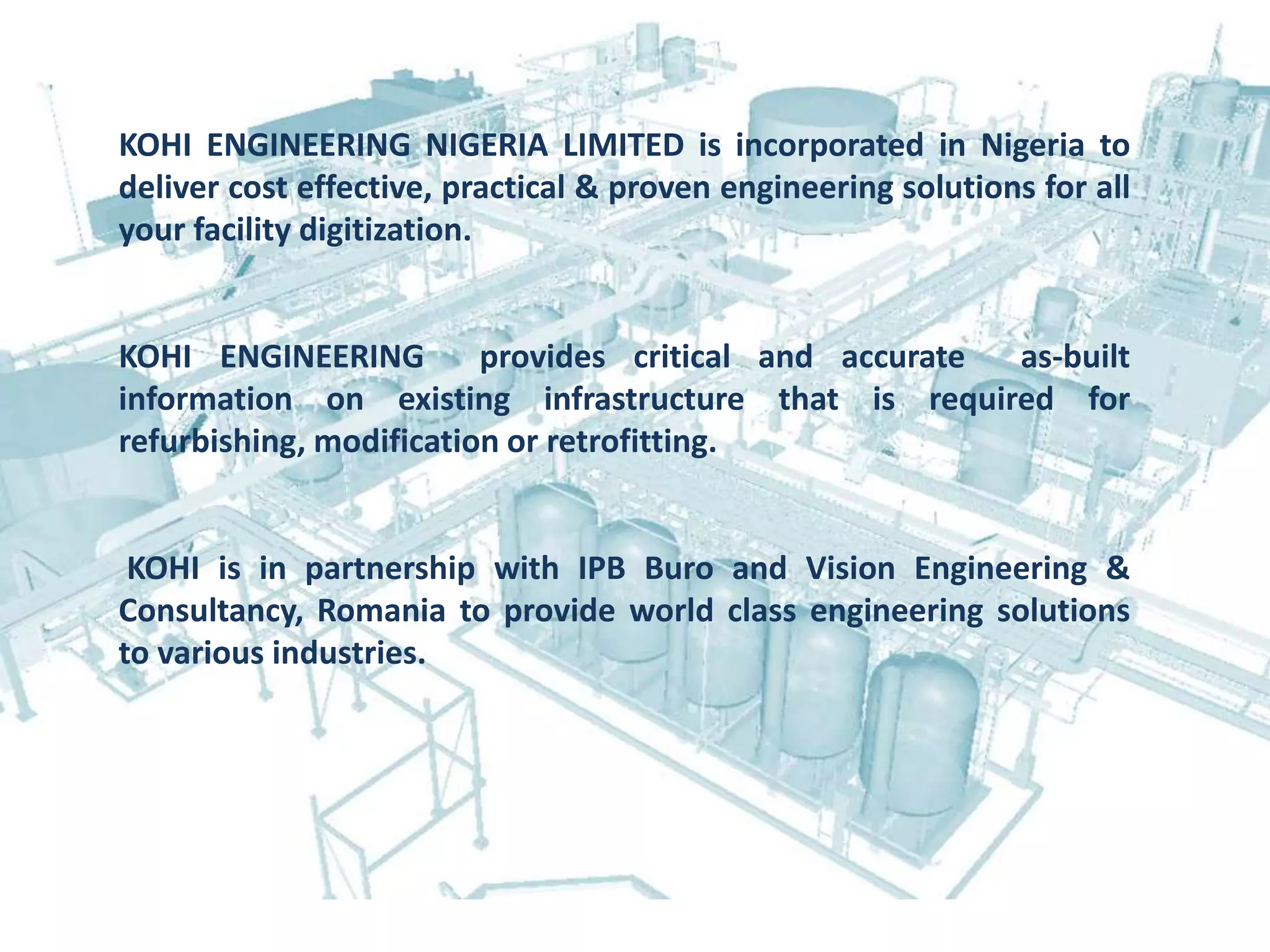 KOHI Laser scanning 3 d modeling presentation | PPT
