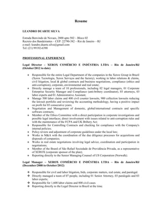 Cv Leandro Duarte - Ingles | DOC