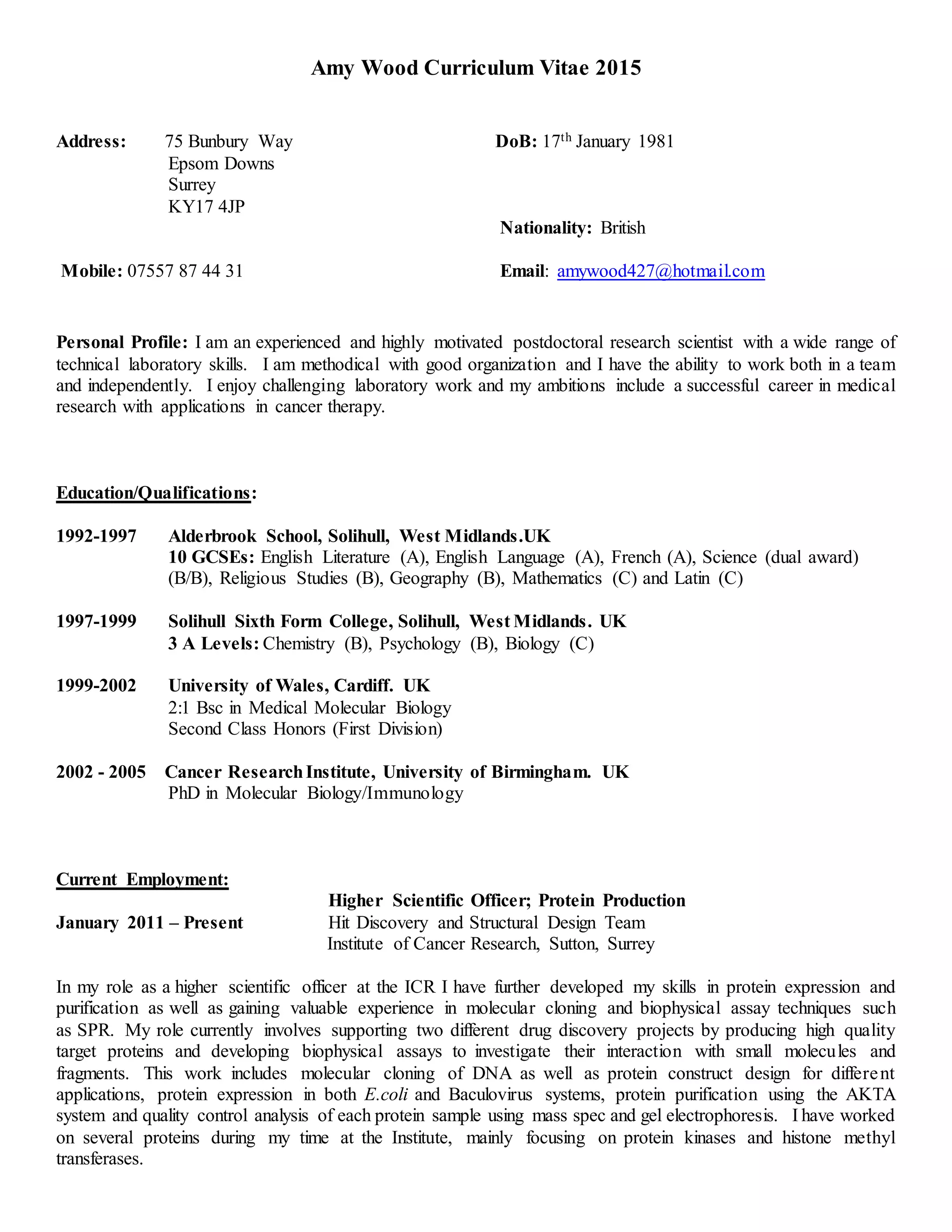 Amy_Wood_CV _2015 | DOCX