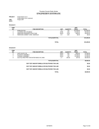 Engineers Estimate | PDF