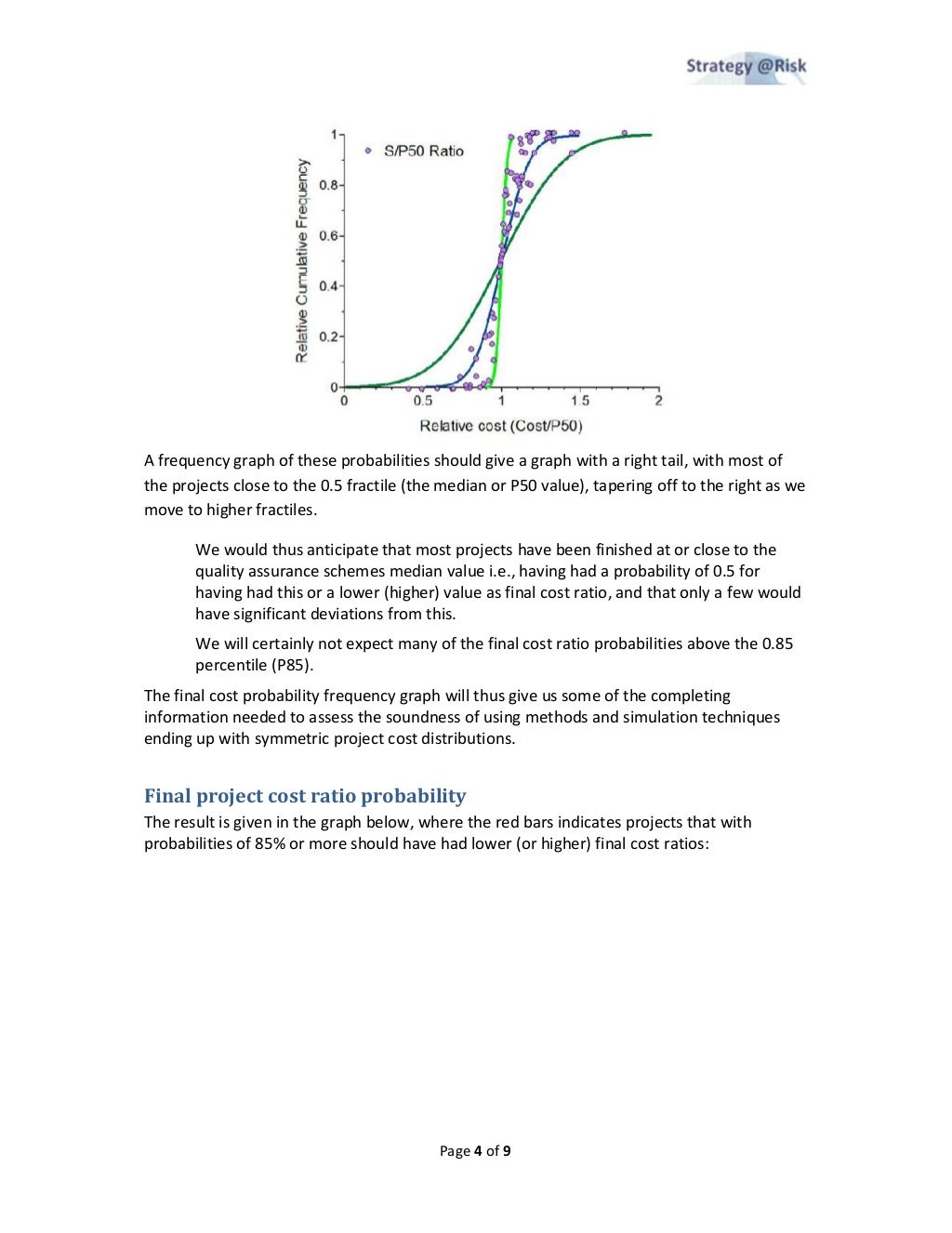 The Estimated Project Cost Distributions and the Final Project Cost