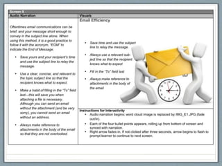 eLearning Storyboard Sample, Email Etiquette | PPT