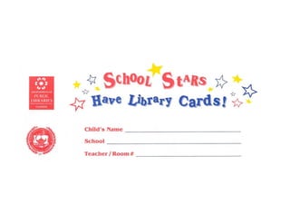 School Stars Library Card Campaign | PDF