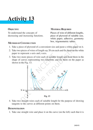 ACTIVITY of mathematics class 12th | PDF