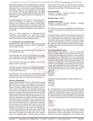 Review Paper on LSB Based Stegnography to Enhance Image Security | PDF