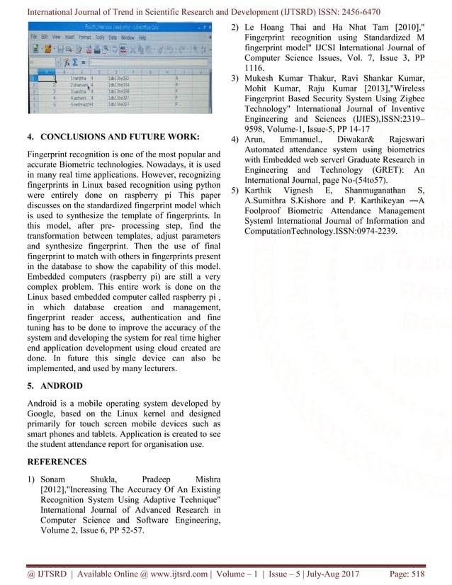 Smart Attendance System using Raspberry Pi | PDF