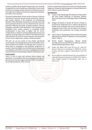 Stress, Anxiety, Trauma and Mental Functioning Amidst the Pandemic of ...