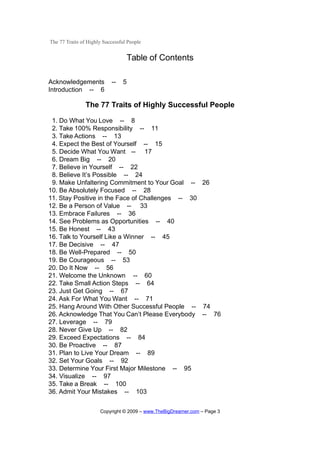 77 Success Traits | PDF