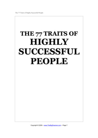 77 Success Traits | PDF