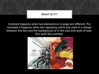 Elements of Design: Contrast Lecture | PPTX