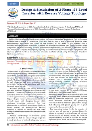 Design & Simulation of 3-Phase, 27-Level Inverter with Reverse Voltage Topology | PDF | Internet ...