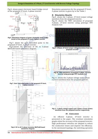 Design & Simulation of 3-Phase, 27-Level Inverter with Reverse Voltage ...