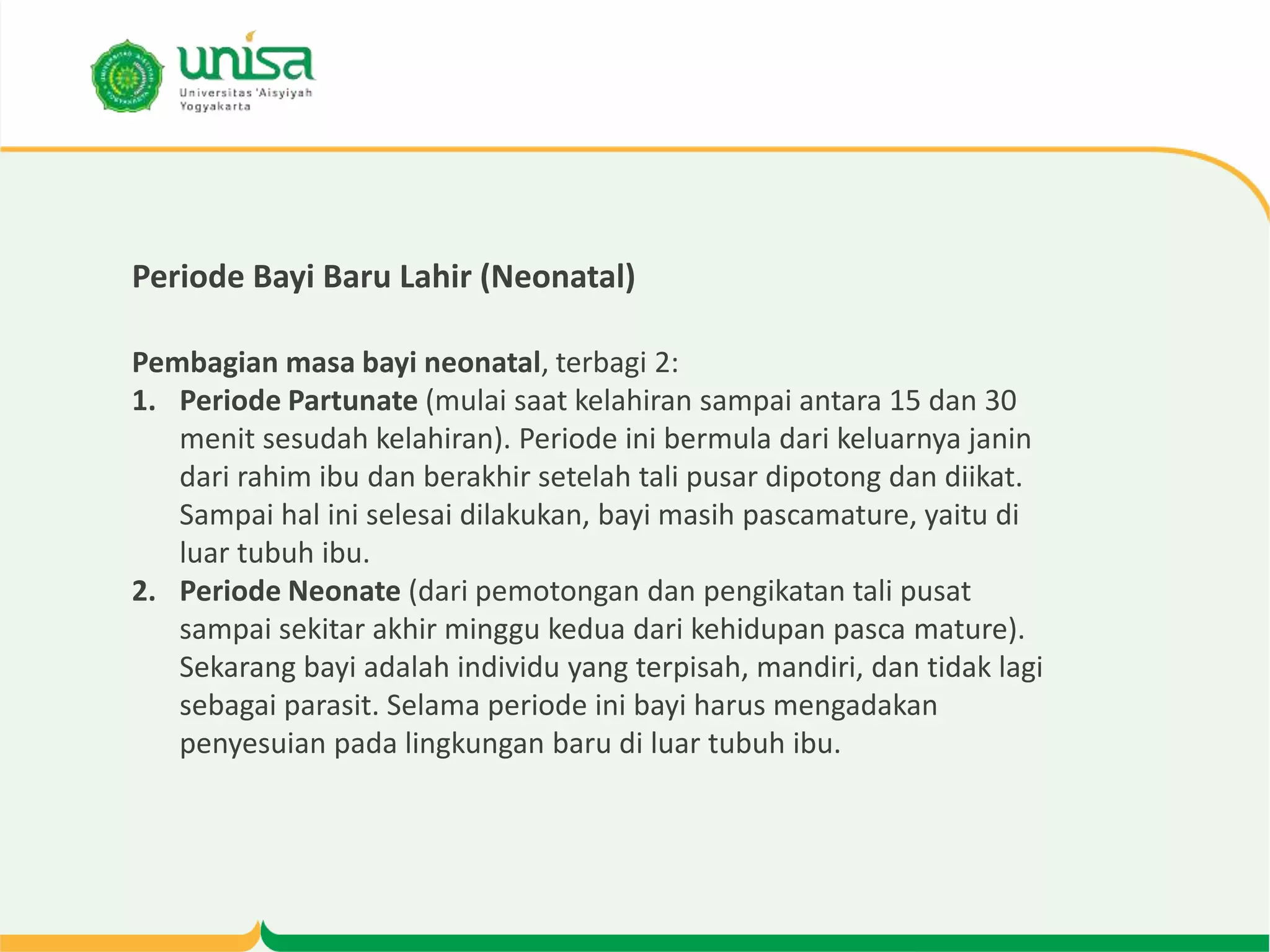BAYI BARU LAHIR dan IBU PASCA MELAHIRKAN | PPTX