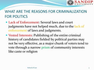 criminalization of politics | PPTX