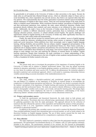 English learning perceptions and career implications: insights from ...