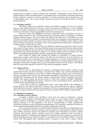 Effect of self-efficacy sources and attitude on pronunciation learning ...