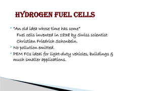 Hyderogen Car and its properties and uses | PPT