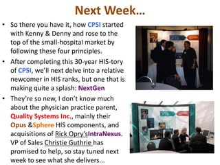 78. cpsi part 3 | PPTX | Healthcare Industry | Industries