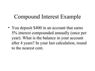 7.8 Simple and Compound Interest | PPT
