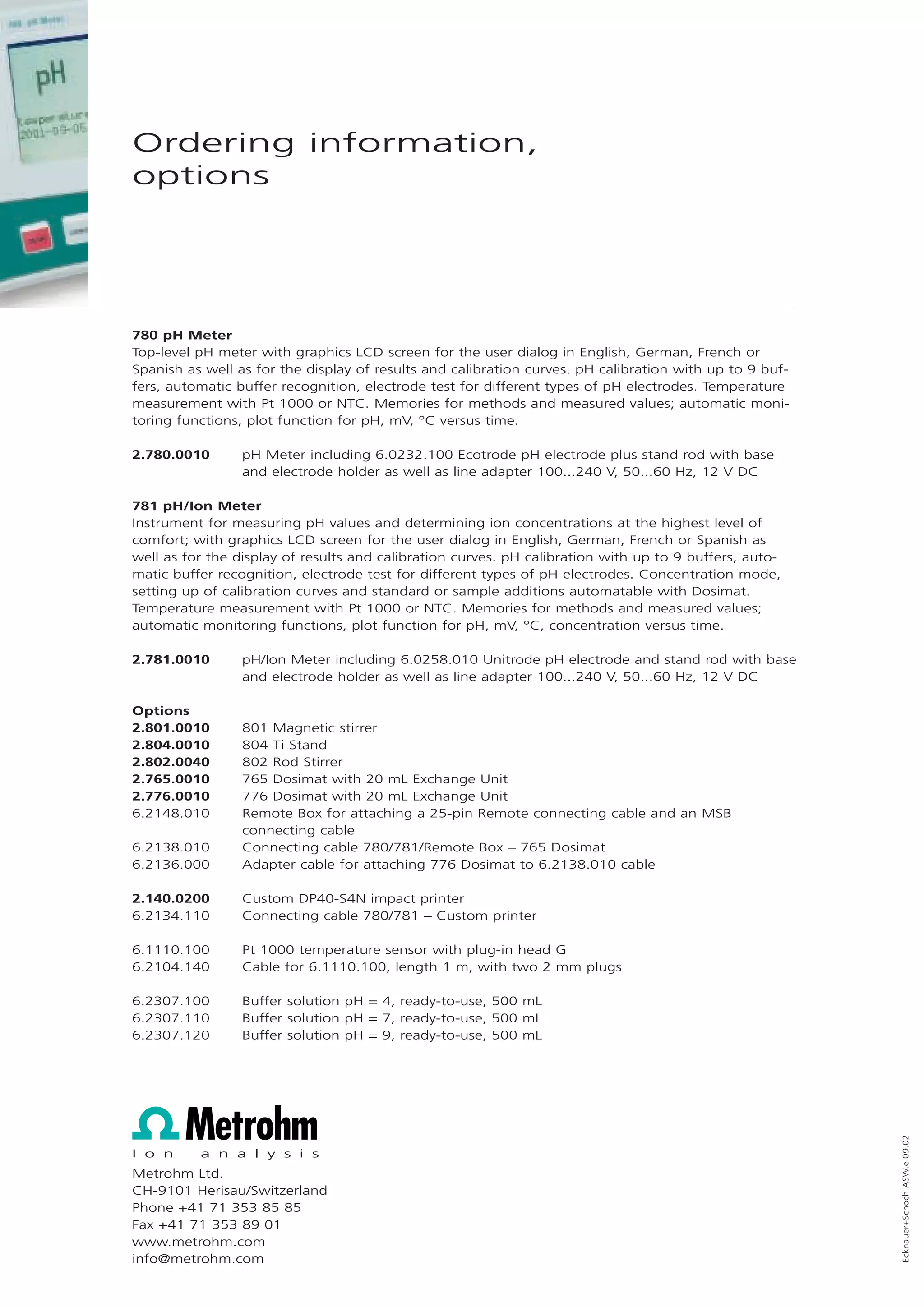 pH / Ion meter from Metrohm | PDF