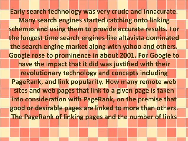 Search Engine Progressions over time | PPTX