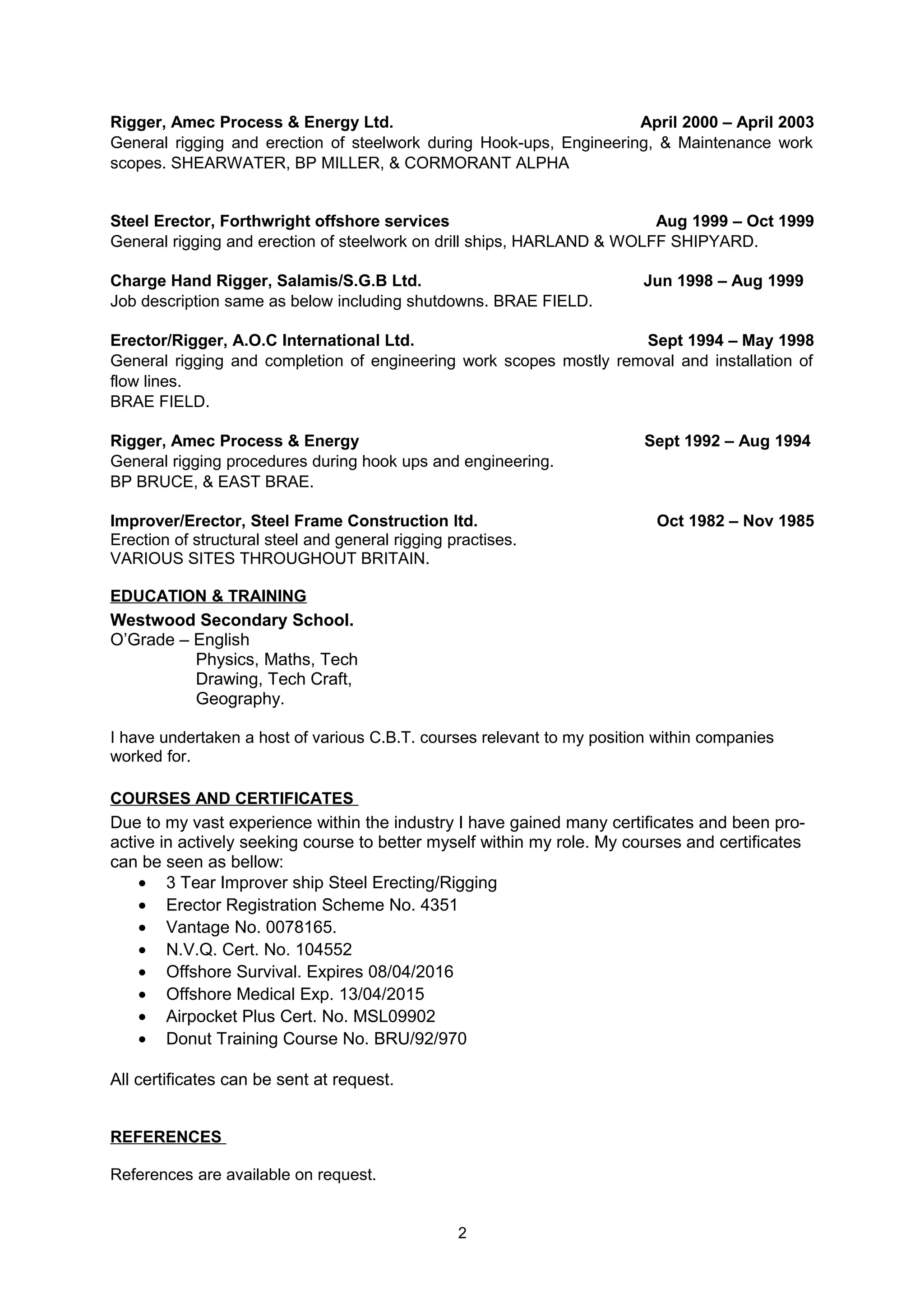 Stewart McGleish CV | PDF