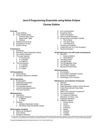 7806 java 6 programming essentials using helios eclipse | PDF