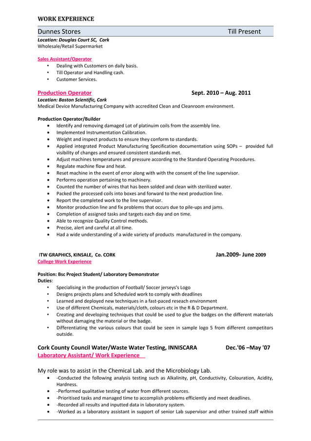 CV, Updated by Claudine Tiendioh | ODT | Manufacturing Industry | Industries