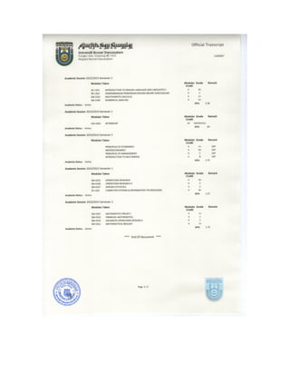 Official transcript | PDF