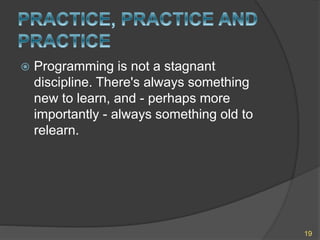 GOOD PROGRAMMING | PPTX